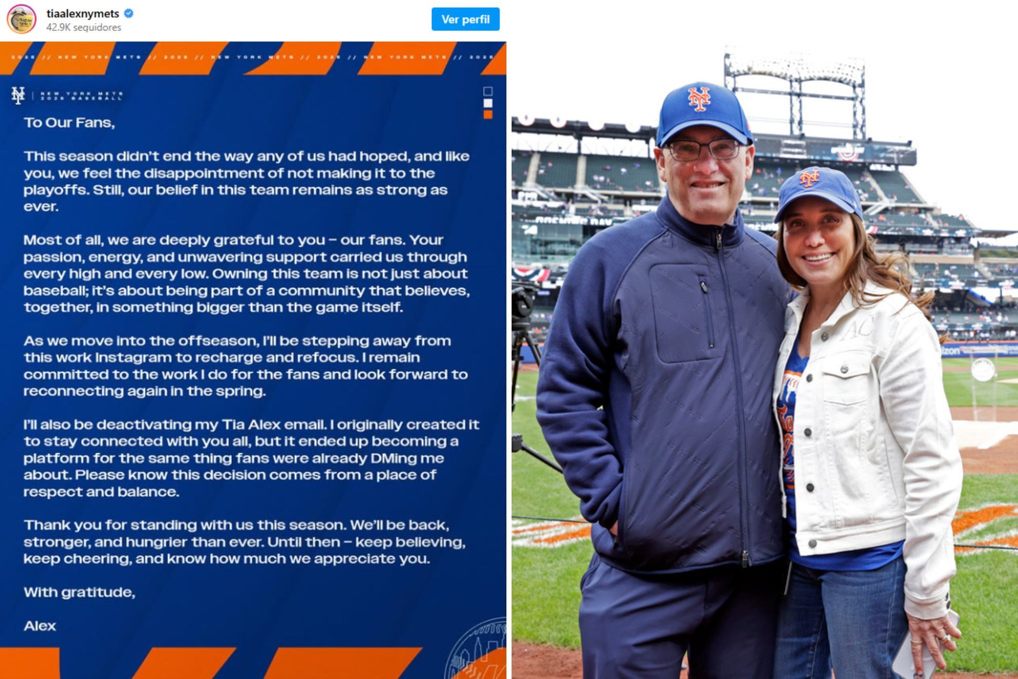 Mets owner's wife makes drastic decision after difficult season | MARCA