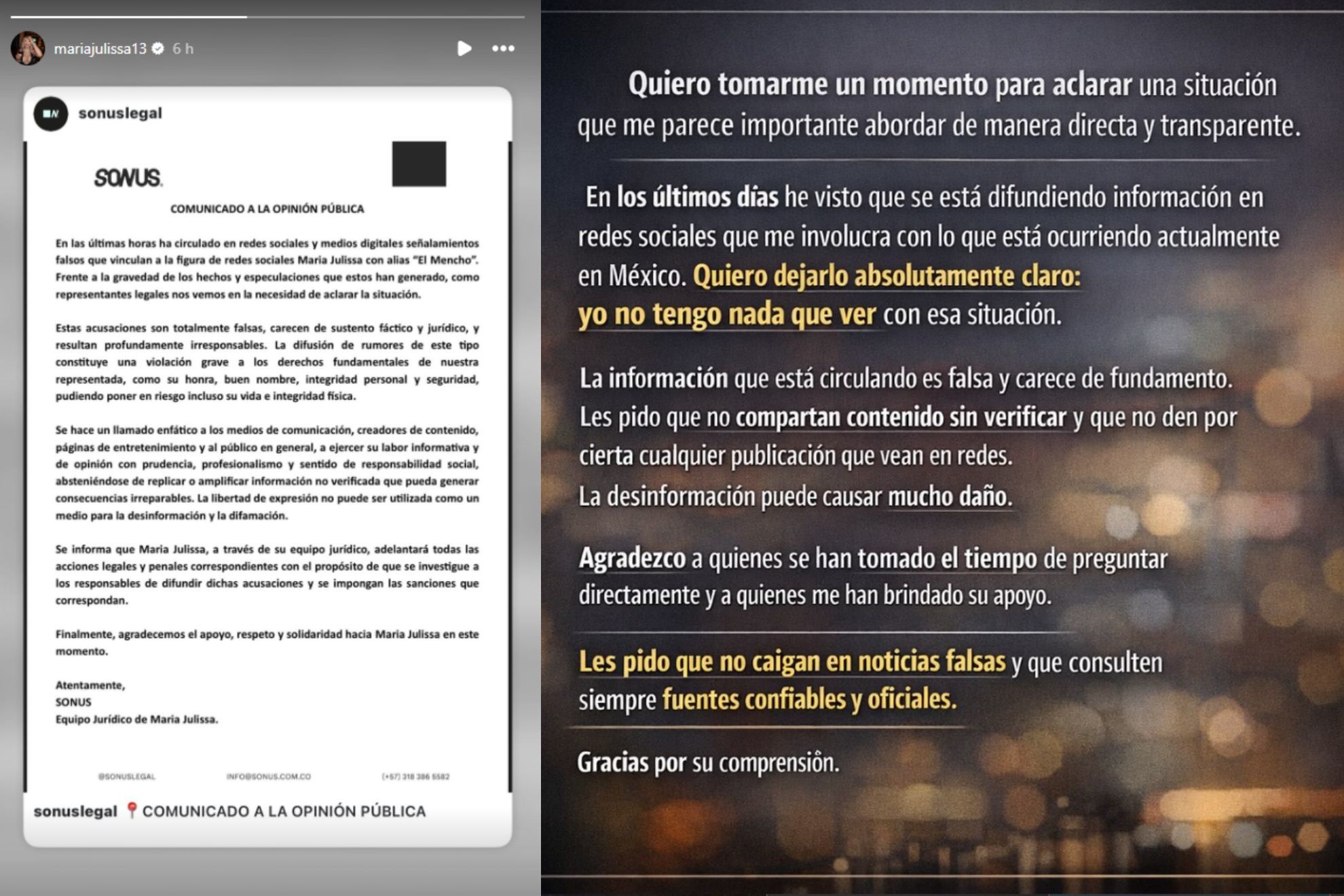 María Julissa rompe el silencio tras ser vinculada con El Mencho: este ...